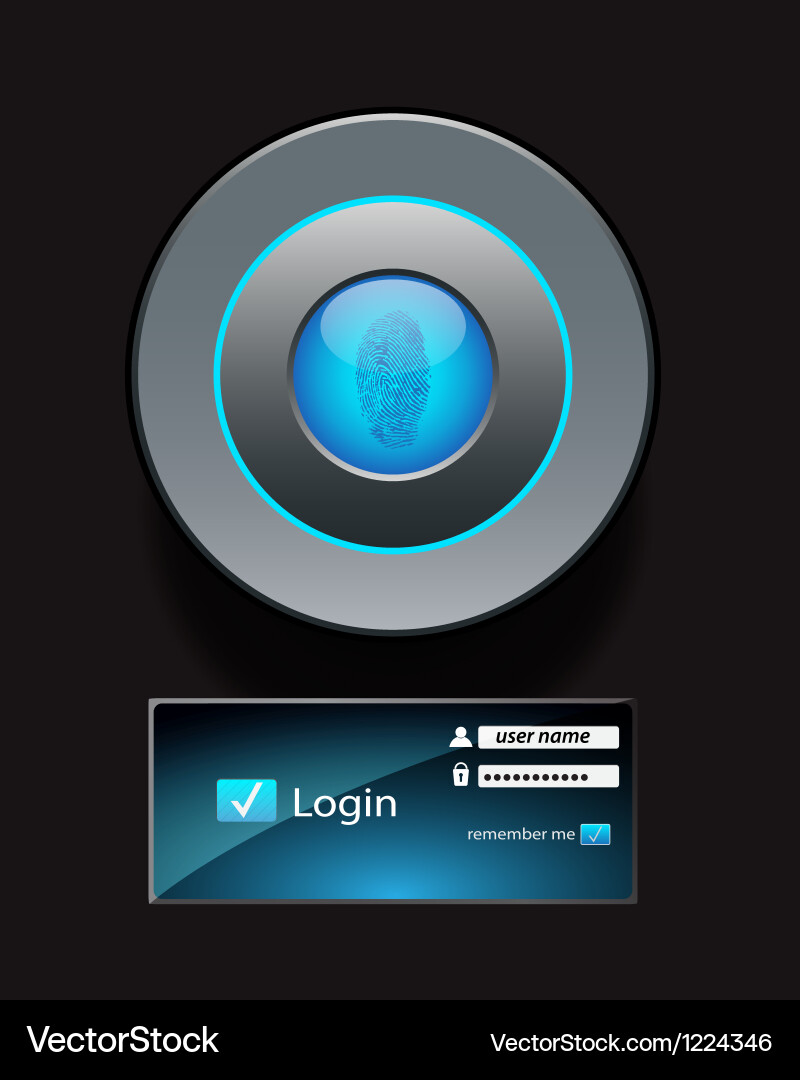 Login button Royalty Free Vector Image - VectorStock