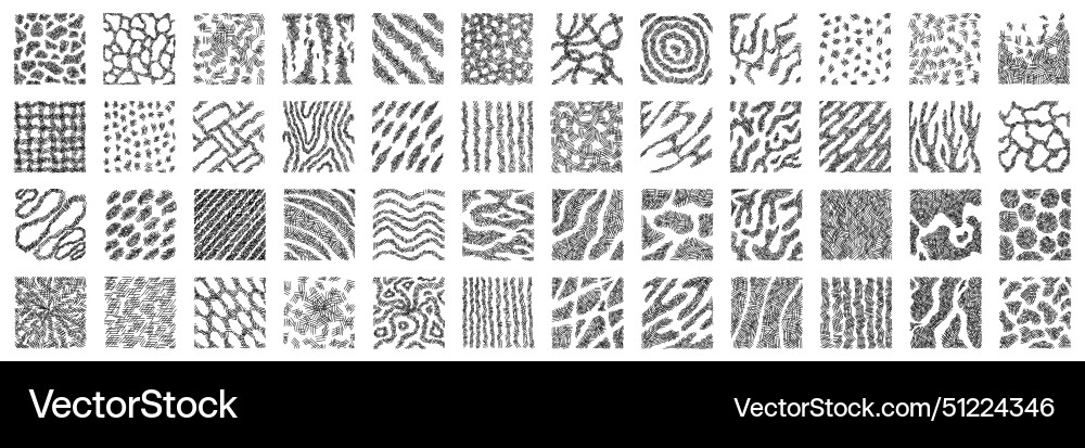 Organic texture pattern shape collection hand Vector Image