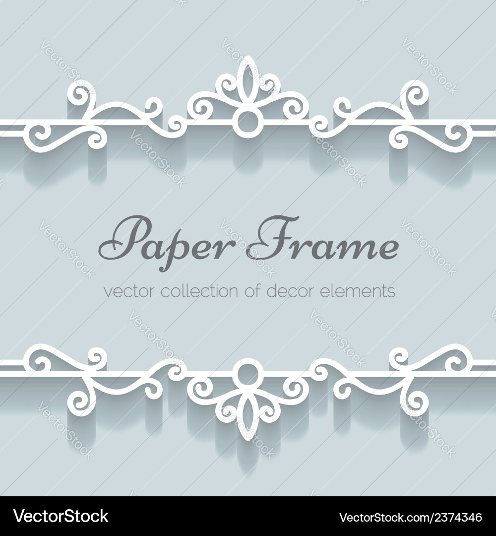 Ornamental paper frame Royalty Free Vector Image