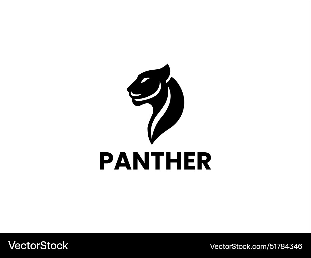 Panther logo templatepanther minimalist Royalty Free Vector