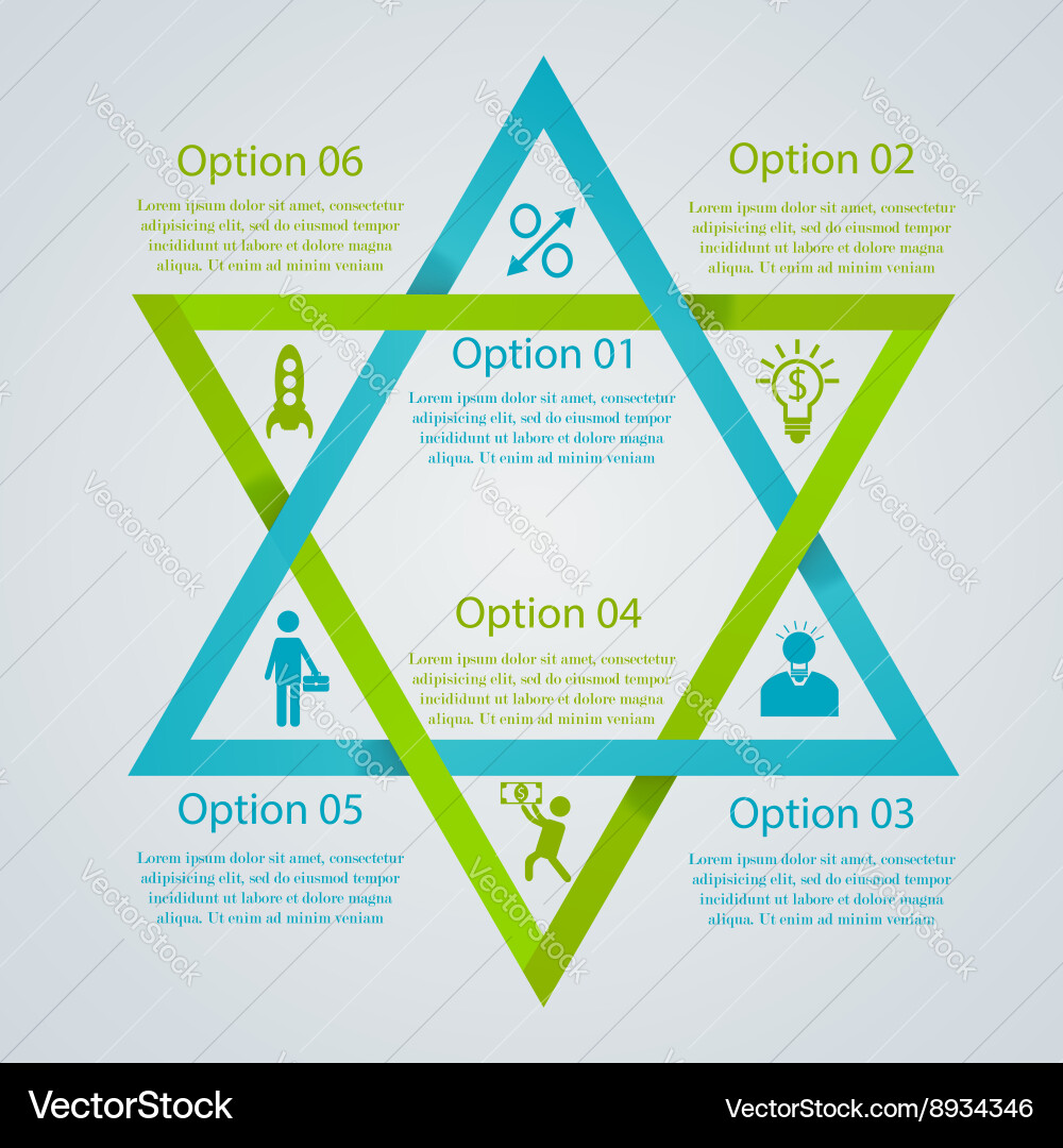 Two triangles infographic Royalty Free Vector Image