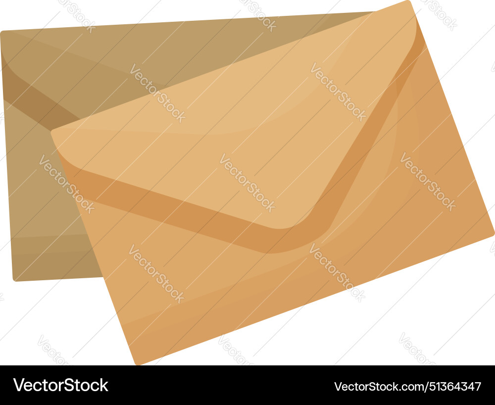 Cartoon of closed envelopes Royalty Free Vector Image