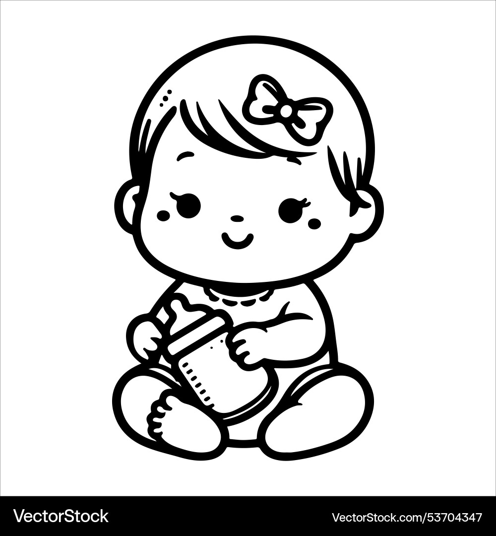 Cute baby art Royalty Free Vector Image - VectorStock