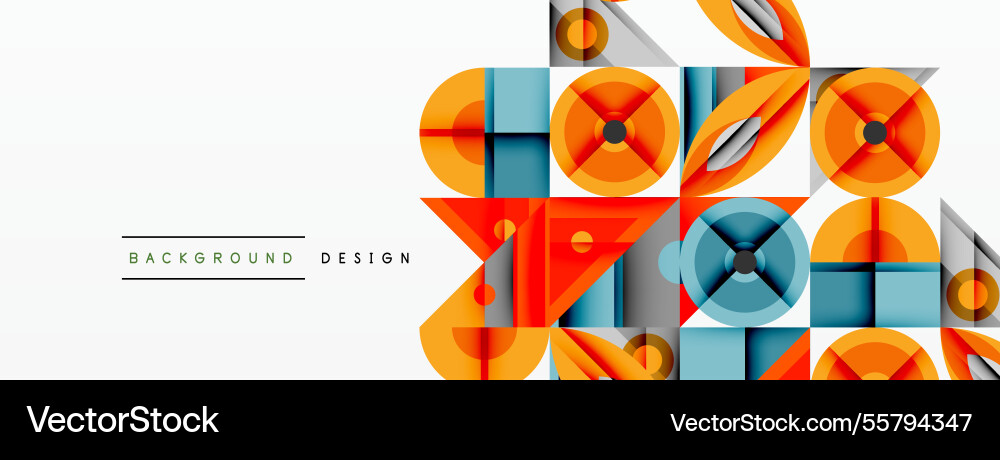 Dynamic geometric composition with sharp angles Vector Image