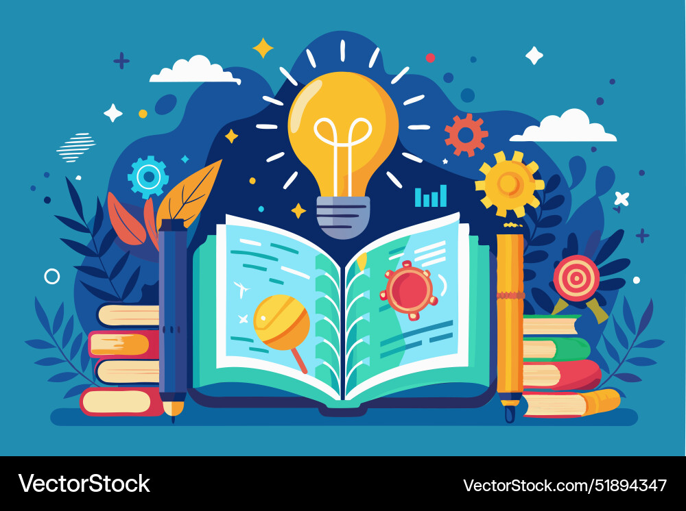 Illuminating creative genius innovative thinking Vector Image