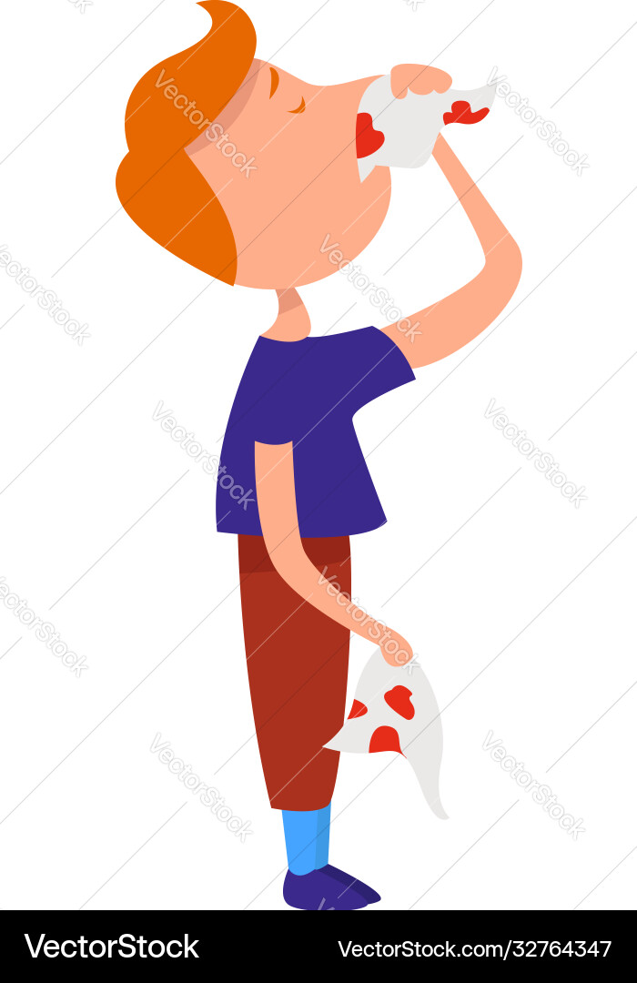Nose bleed on white background Royalty Free Vector Image