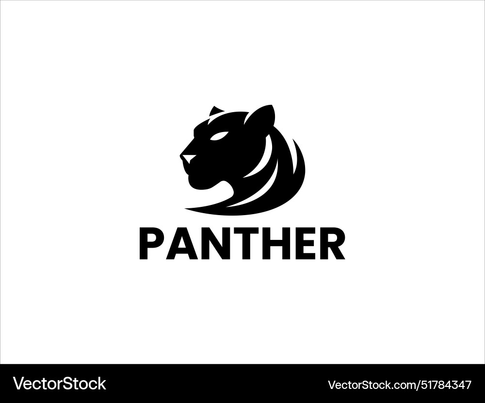 Panther logo templatepanther minimalist Royalty Free Vector