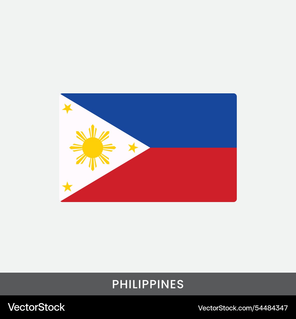 Philippines national flag design Royalty Free Vector Image
