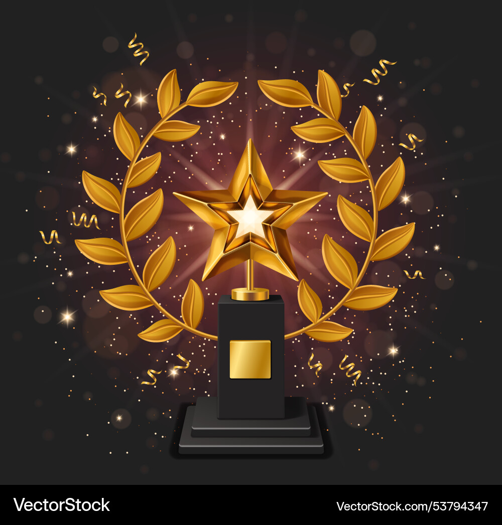Realistic luxury golden awards background Vector Image