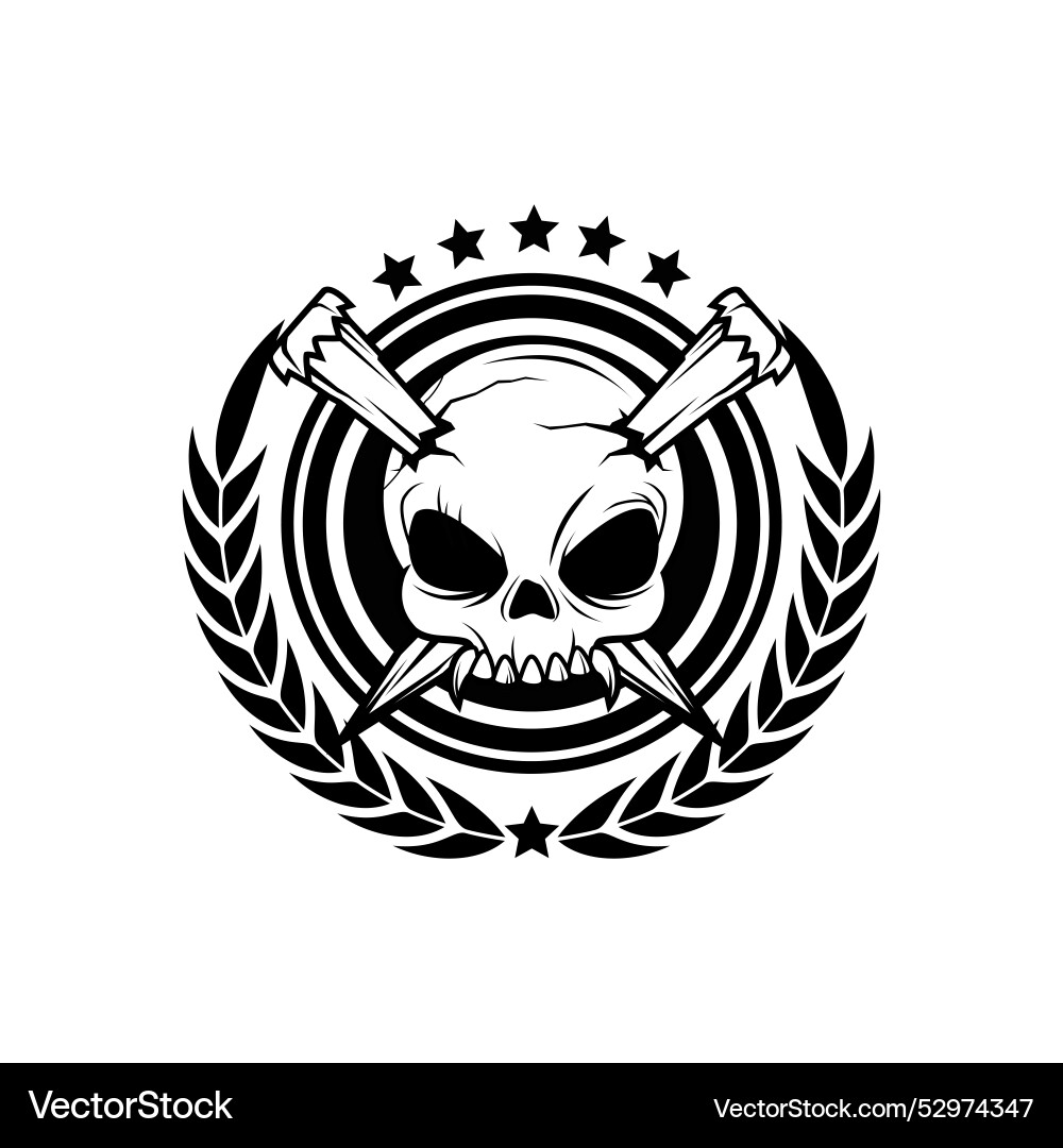 Skull emblem 07 Royalty Free Vector Image - VectorStock