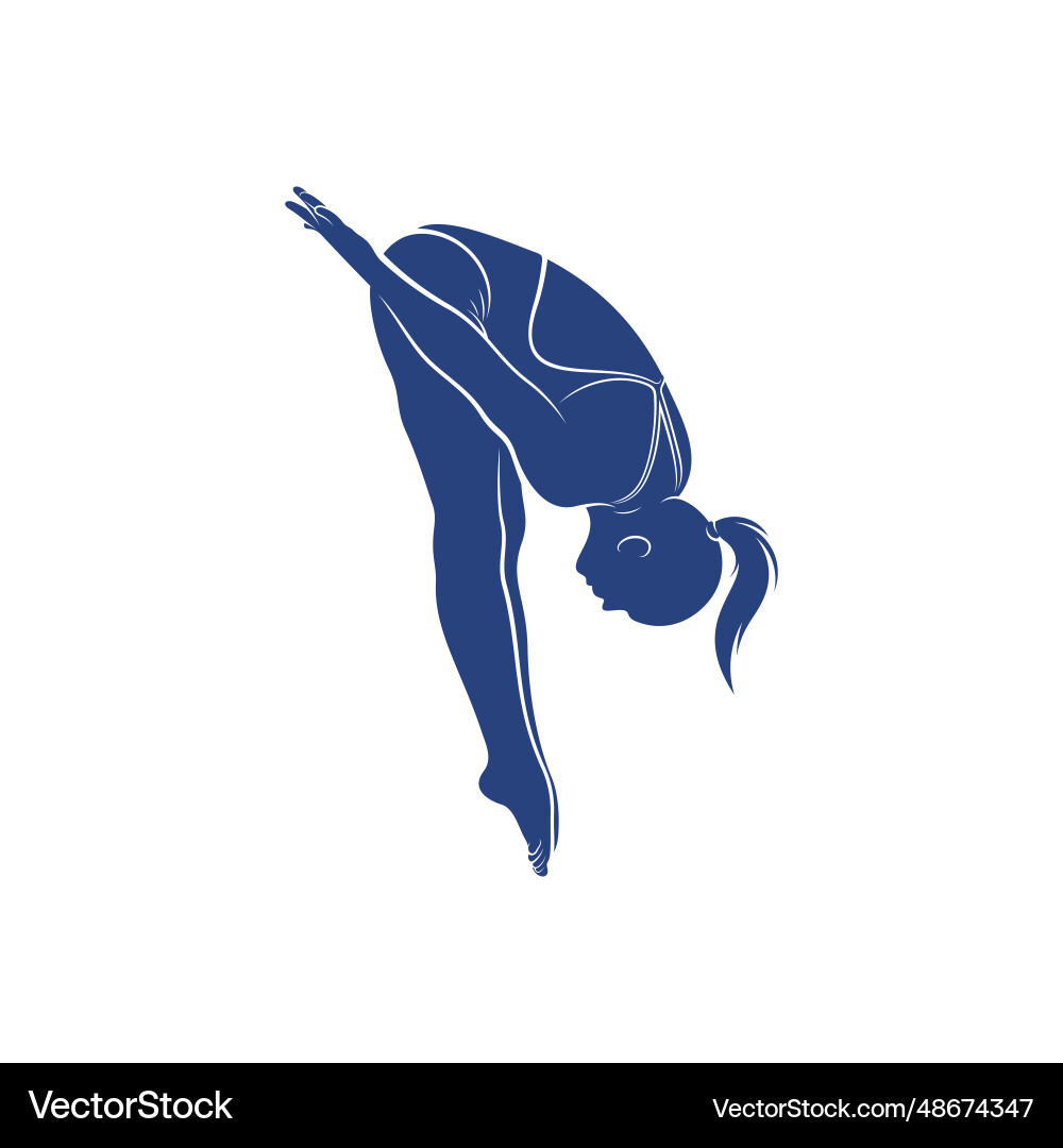 Synchronized diving design Royalty Free Vector Image
