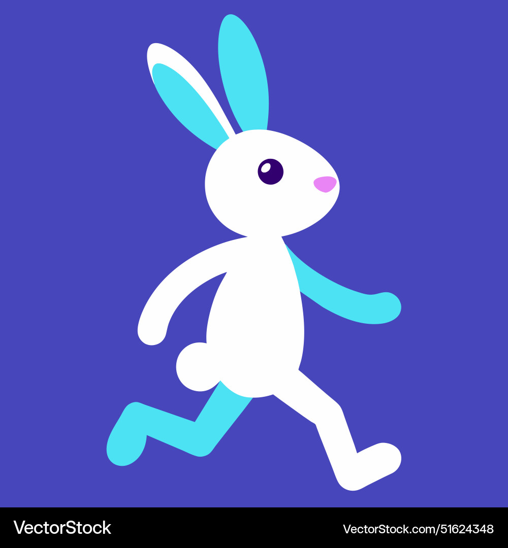 Bunny walks icon Royalty Free Vector Image - VectorStock