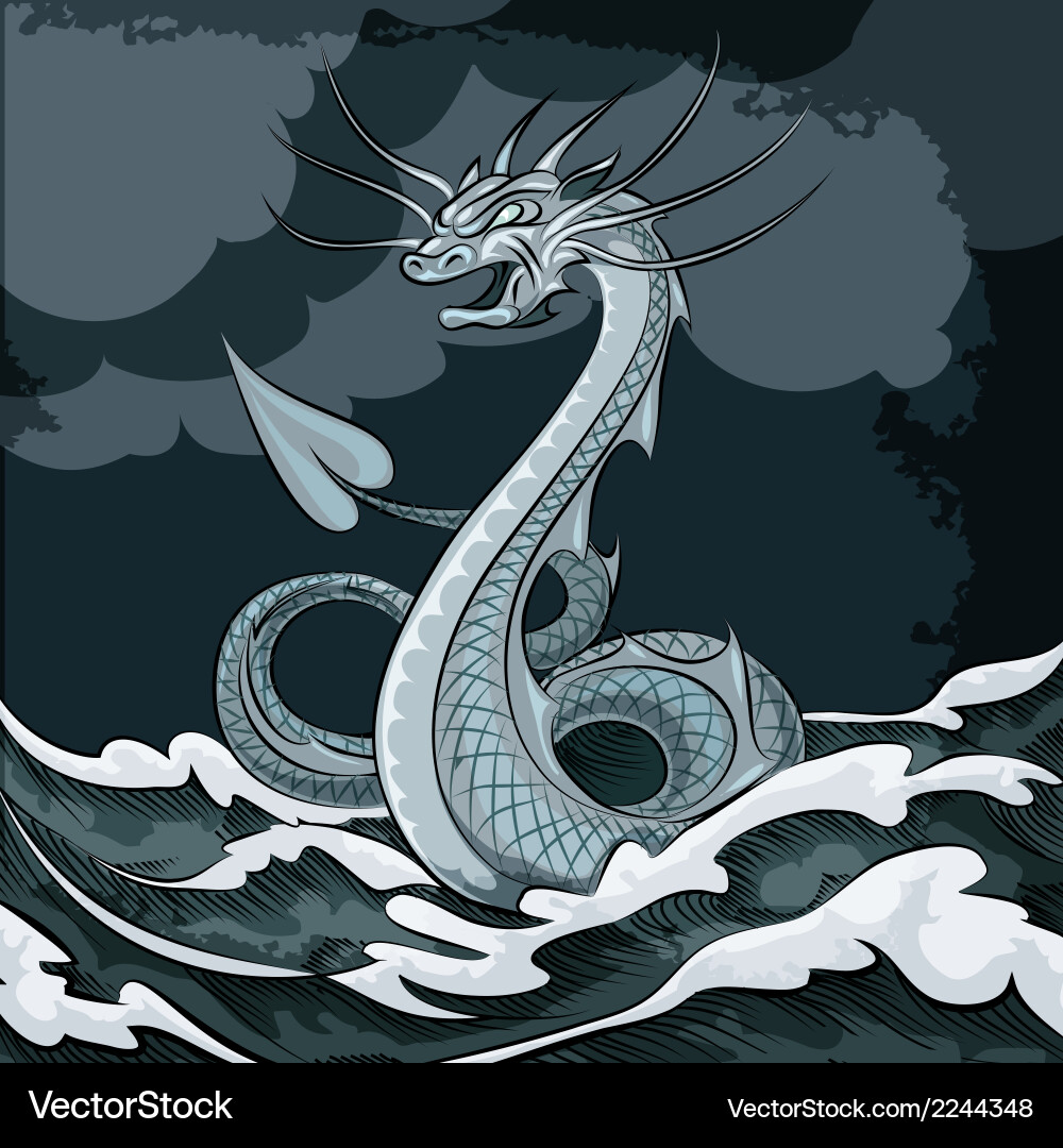 Cartoon Sea Dragon Royalty Free Vector Image - VectorStock