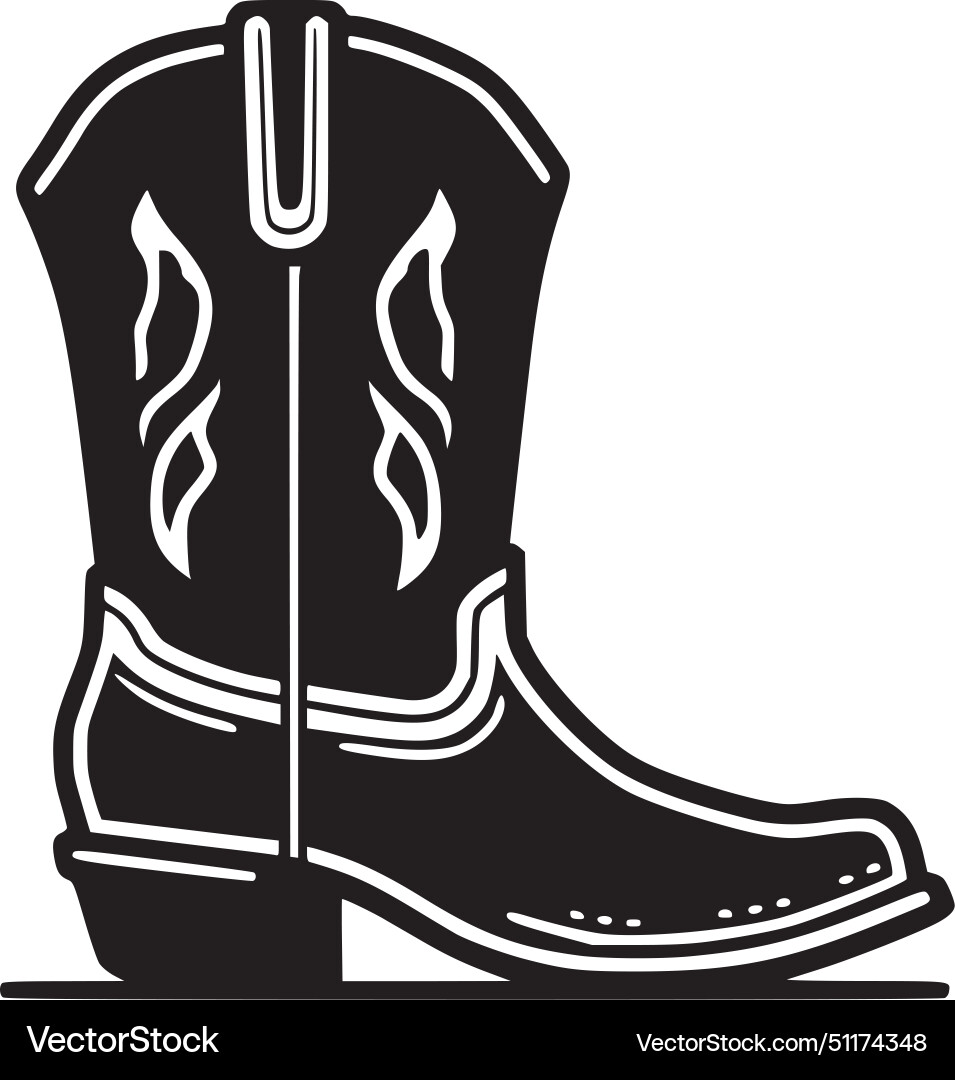 Cowboy boot - high quality logo ideal Royalty Free Vector