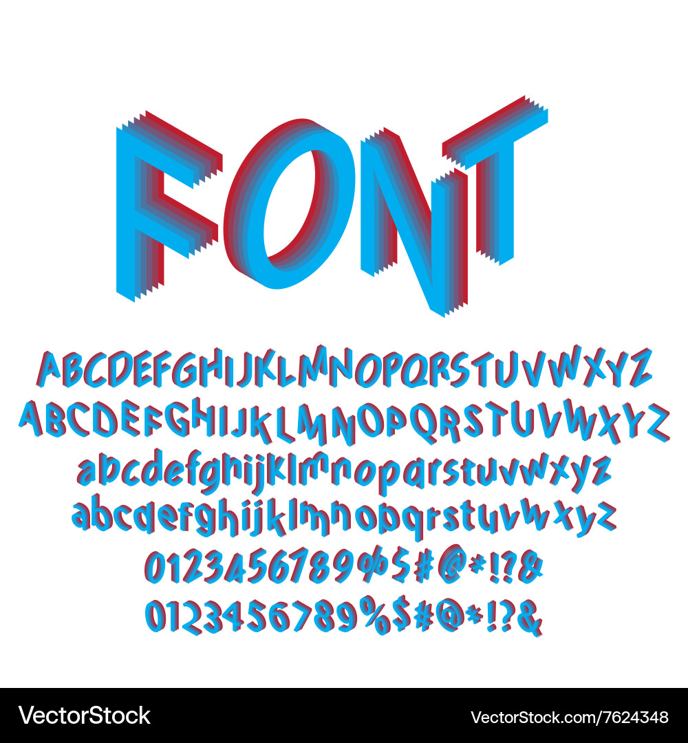 Isometric font set Royalty Free Vector Image - VectorStock