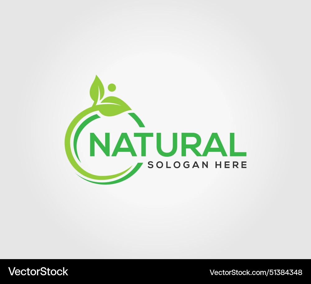 Natural and leafconcept logo design template Vector Image