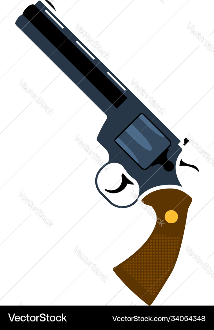 Revolver gun icon Royalty Free Vector Image - VectorStock