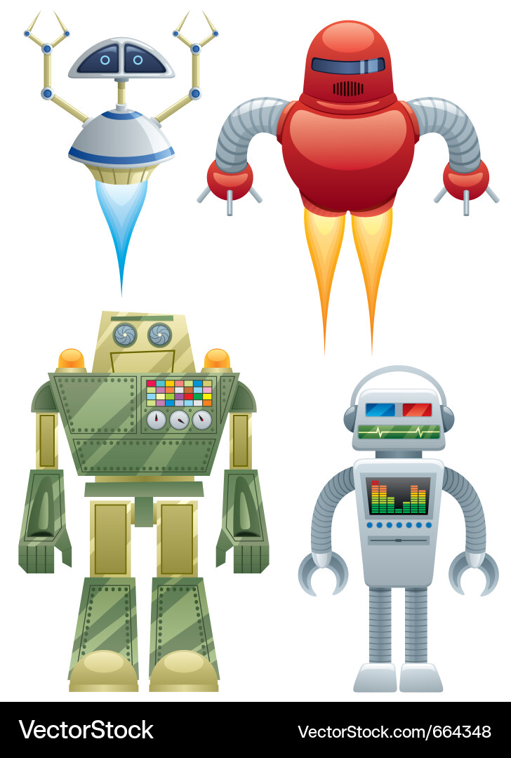 Robots Royalty Free Vector Image - VectorStock