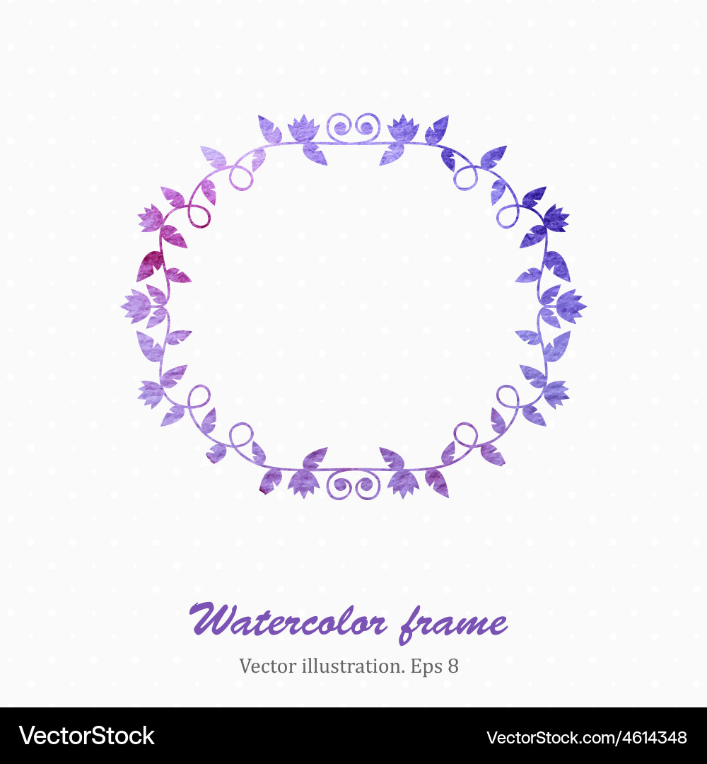 Watercolor frame Royalty Free Vector Image - VectorStock