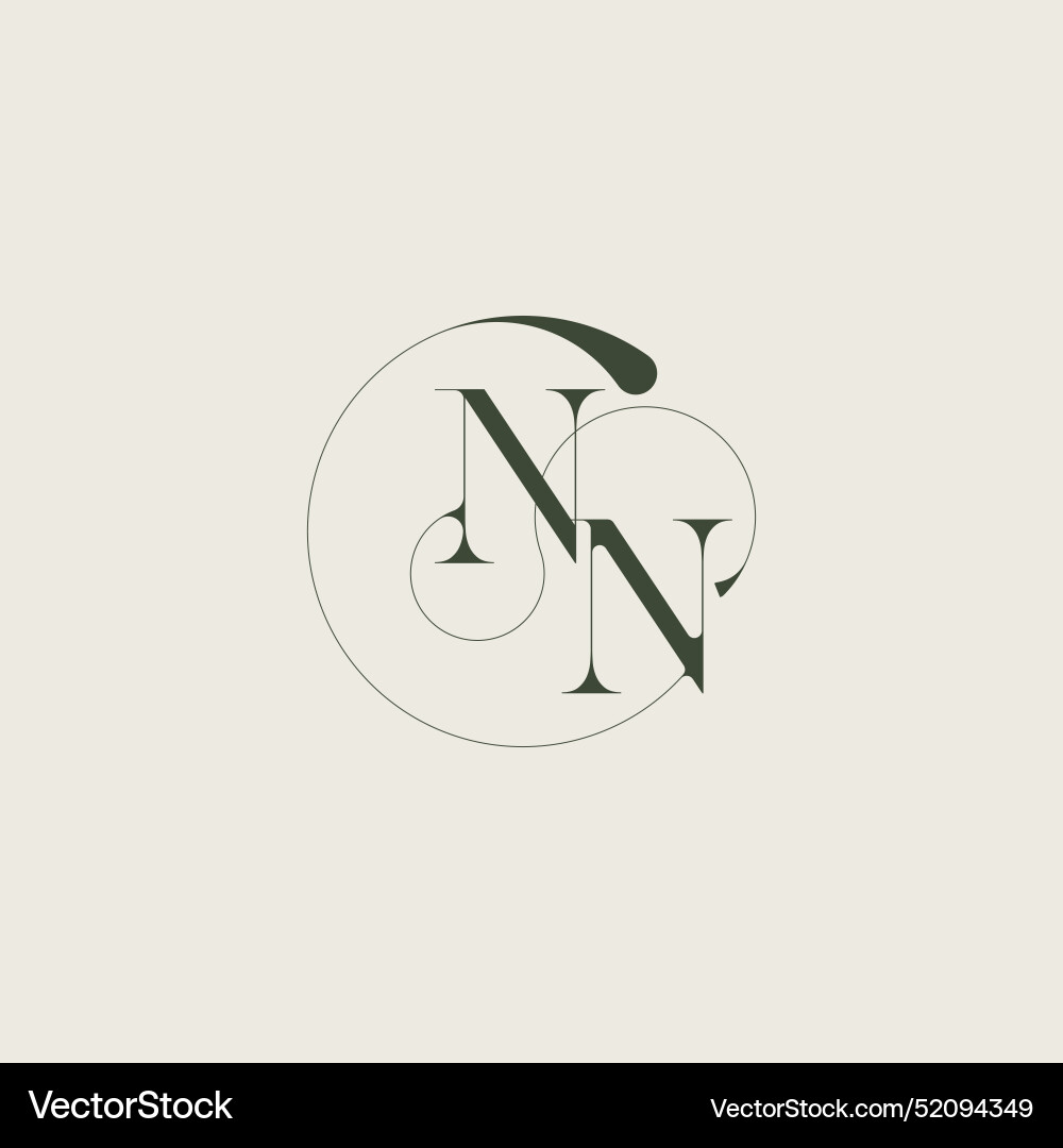 Beautiful monogram initial elegant line concept Vector Image