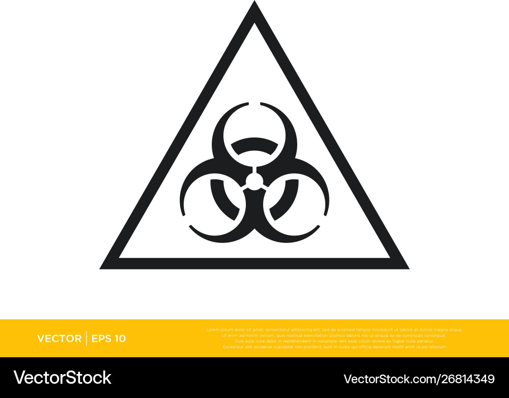 Biohazard symbol sign icon Royalty Free Vector Image