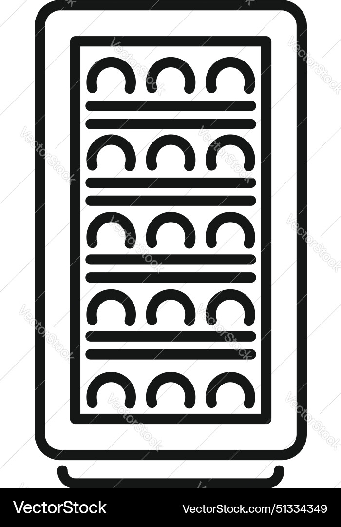 Flat icon of modern mattress Royalty Free Vector Image