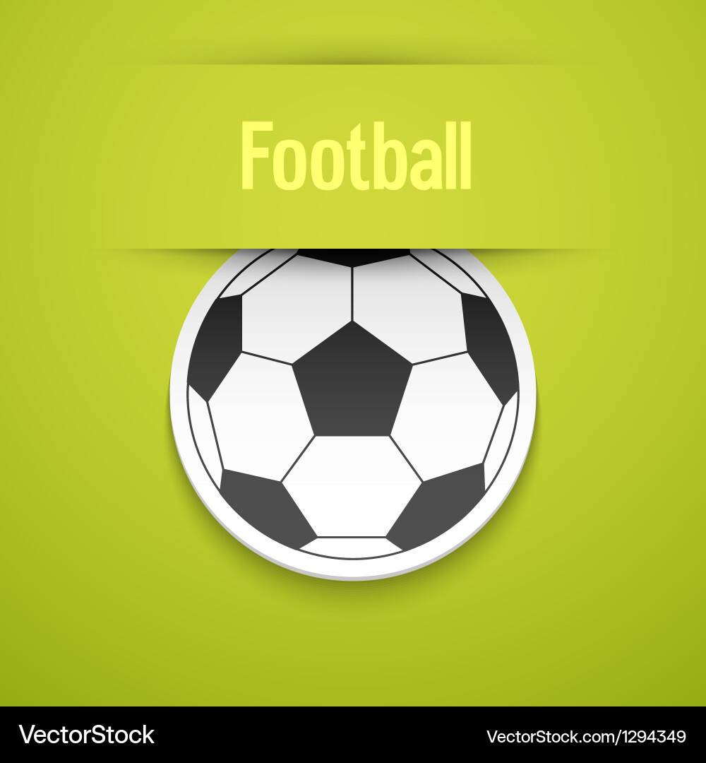 Football sticker Royalty Free Vector Image - VectorStock