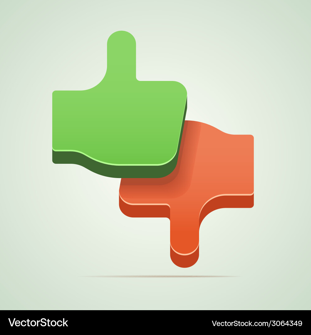 Like and unlike Royalty Free Vector Image - VectorStock