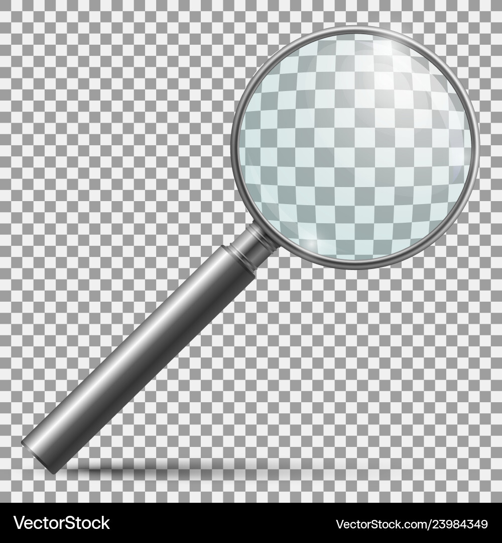 Realistic Magnifying Glass Royalty Free Vector Image