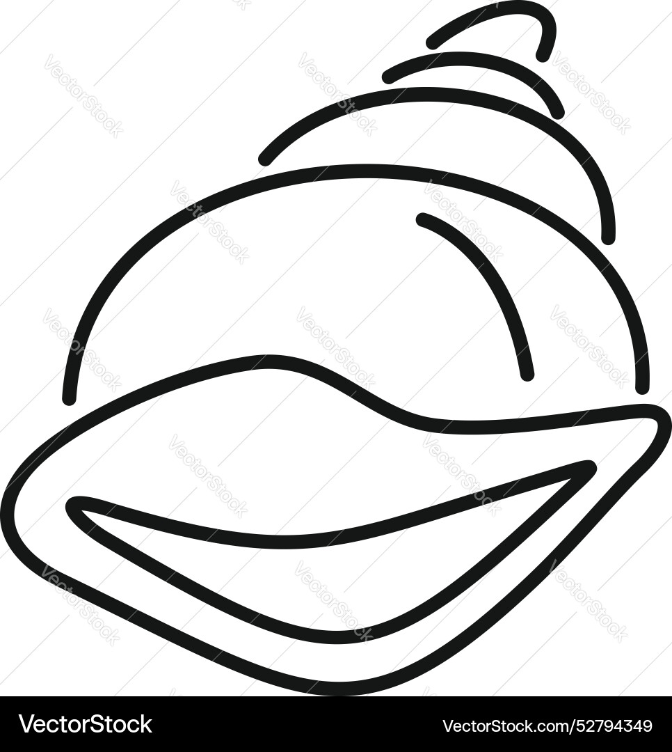 Seashell icon representing summer vacation Vector Image