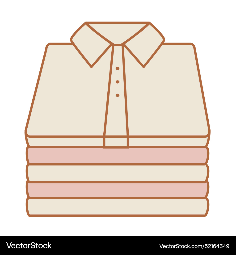 Stack of folded shirts linear icon Royalty Free Vector Image