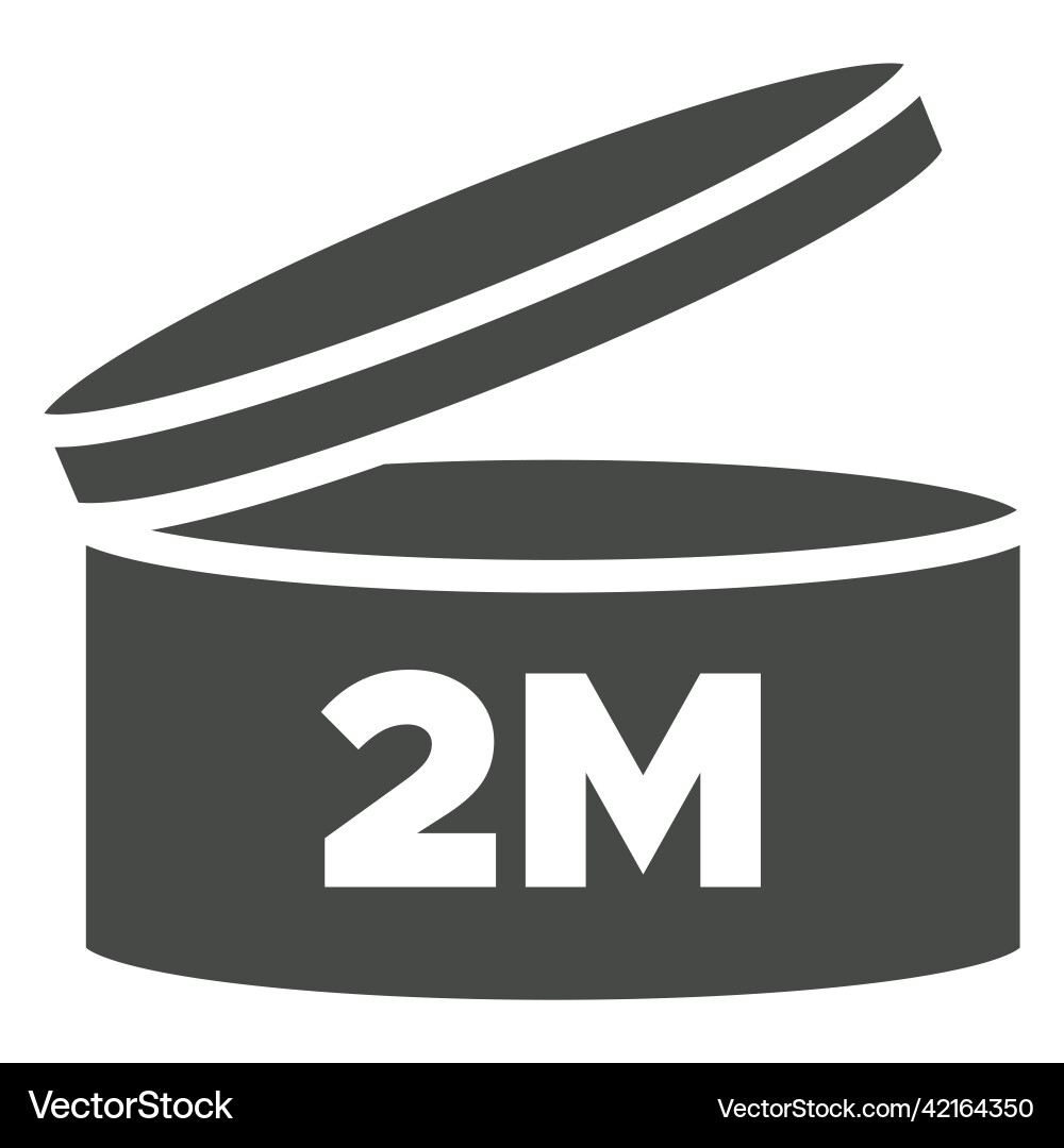 2 m symbol period after opening icon Royalty Free Vector