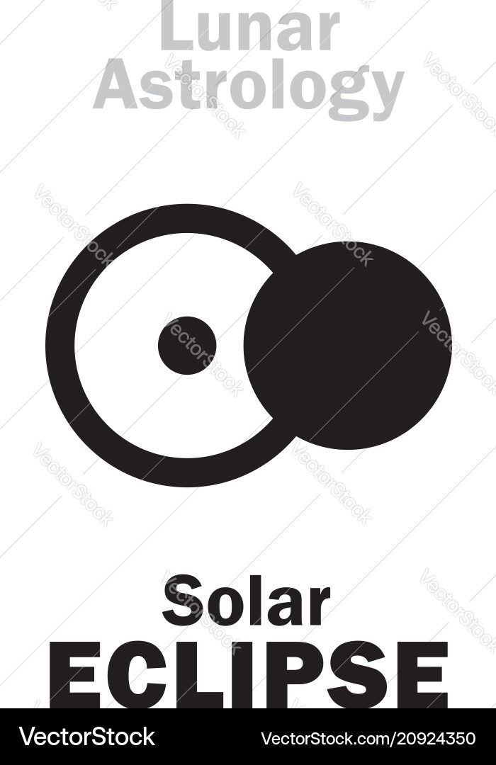 Astrology solar eclipse Royalty Free Vector Image