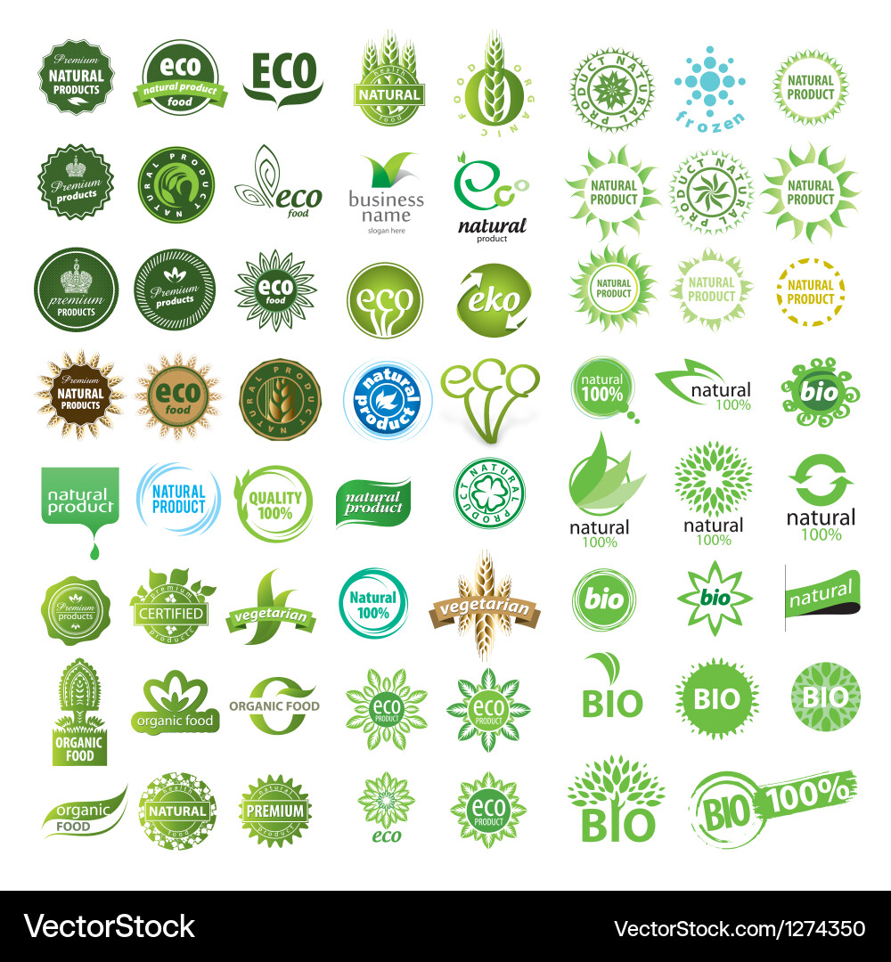 Eco Signs and Symbols Royalty Free Vector Image