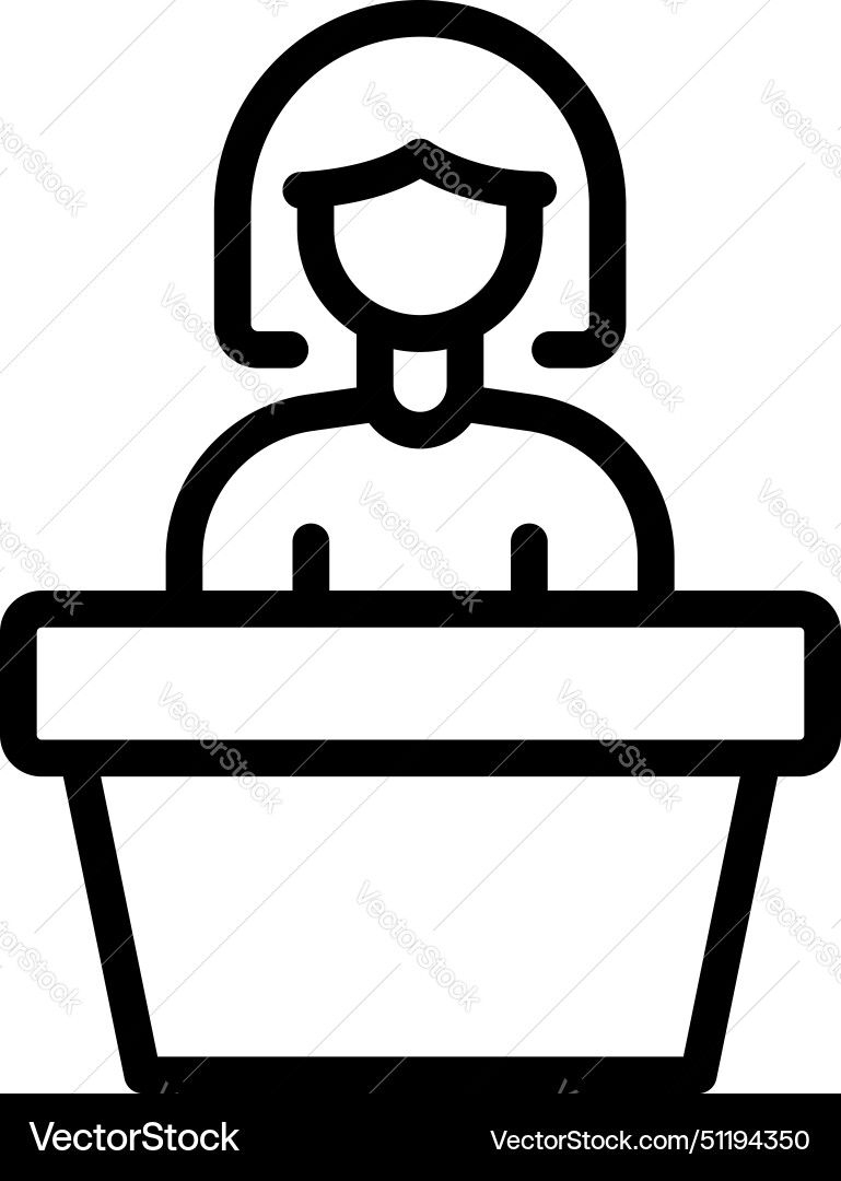 Female glass ceiling icon outline Royalty Free Vector Image