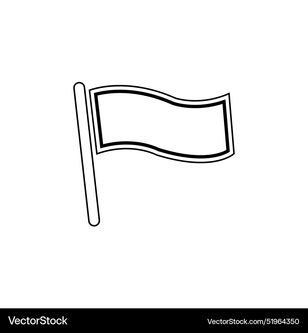 Flag symbol sign isolated on white background Vector Image