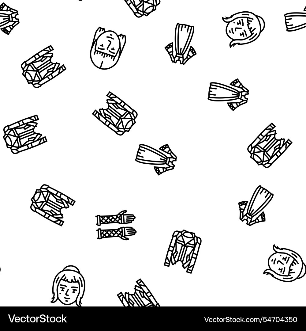 Goth subculture punk gothic y2k seamless pattern Vector Image