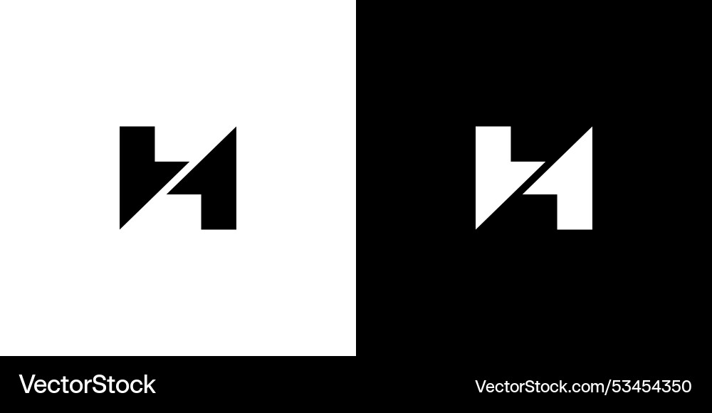 Modern and unique h logo design Royalty Free Vector Image