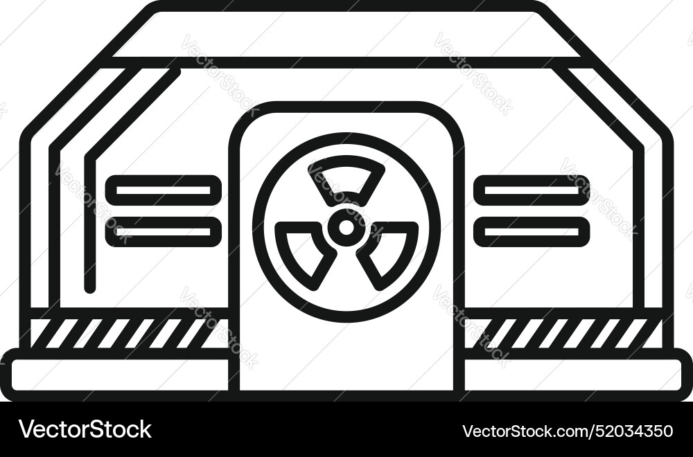 Nuclear power plant building generating clean Vector Image