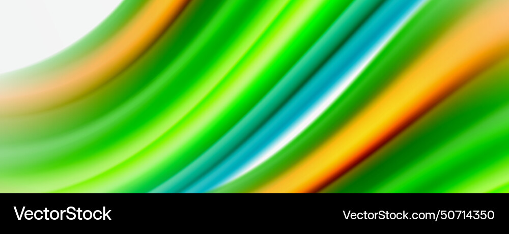 Rainbow color silk blurred wavy line background Vector Image