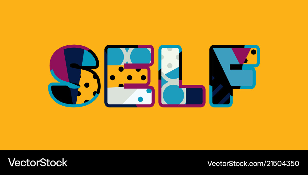 Self concept word art Royalty Free Vector Image