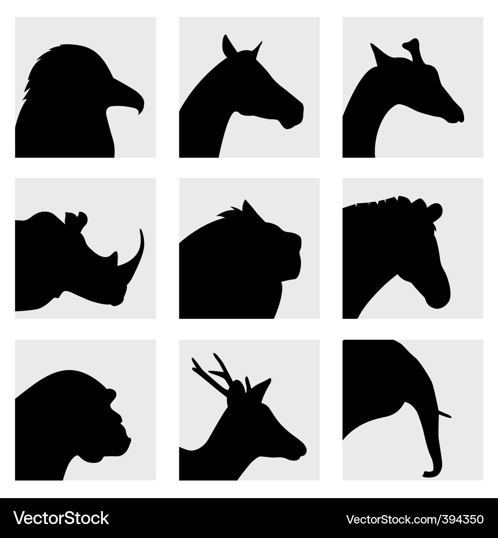 Tierkopf Silhouette Clipart