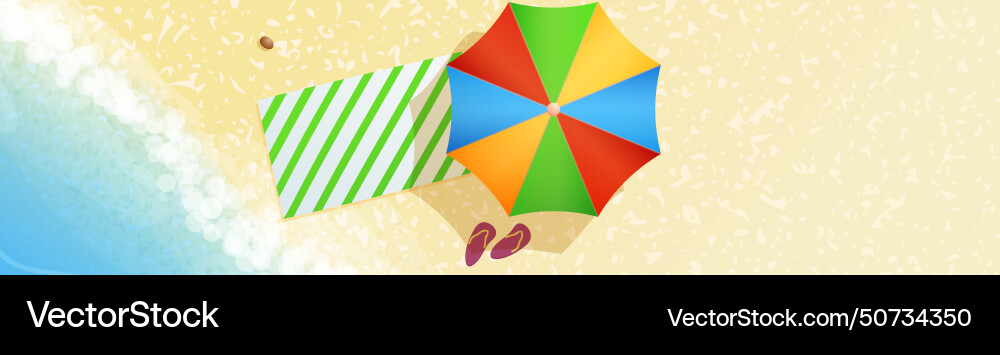 Vacation beach top view summer ocean resort Vector Image