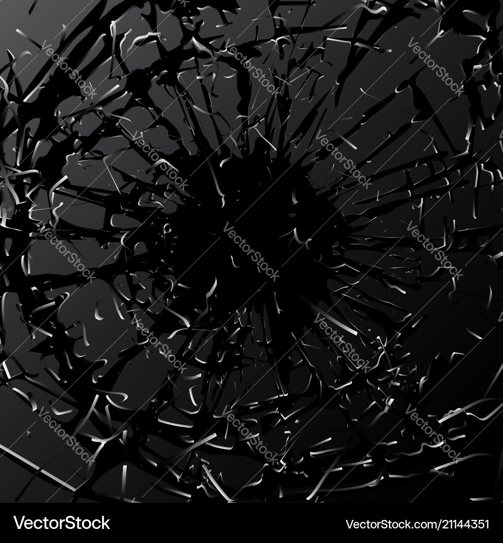 Black Glass Explosion Royalty Free Vector Image