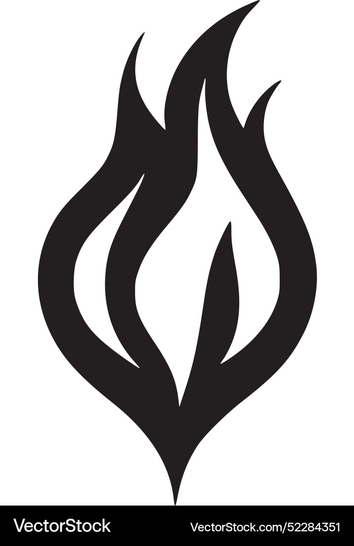 Fire - minimalist and simple silhouette Royalty Free Vector