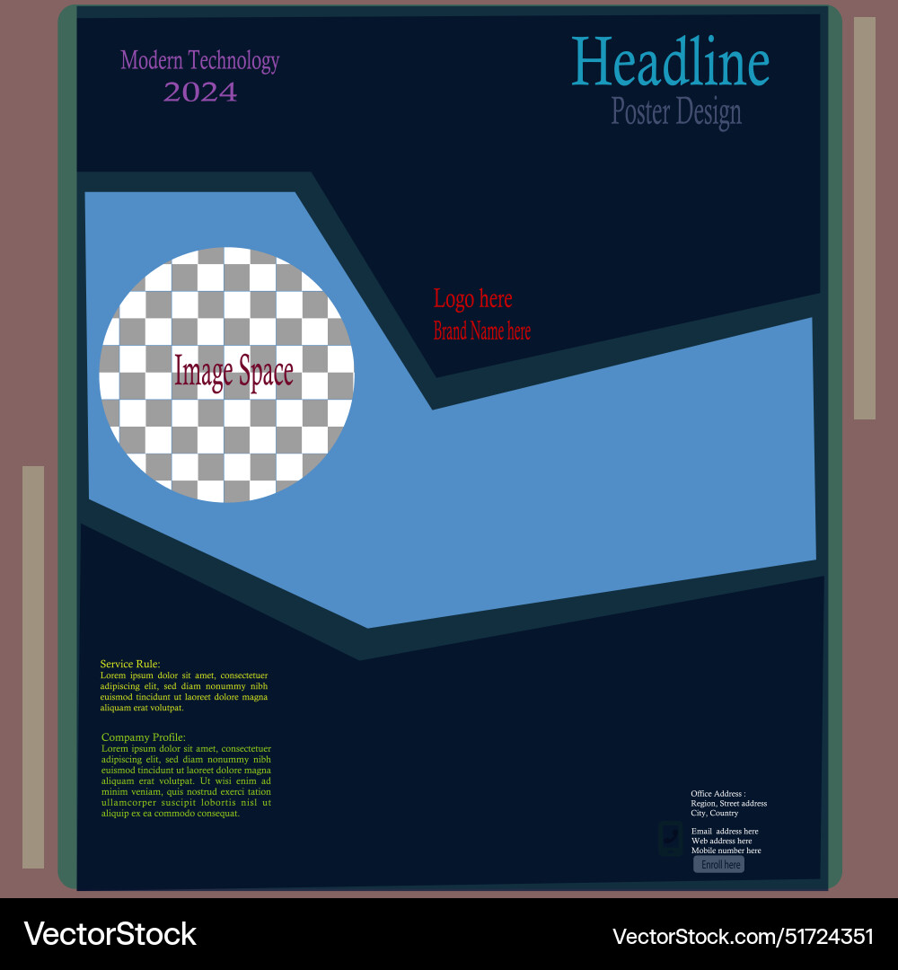 Poster design 2 Royalty Free Vector Image - VectorStock