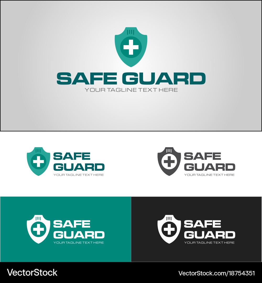Safe guard security logo Royalty Free Vector Image