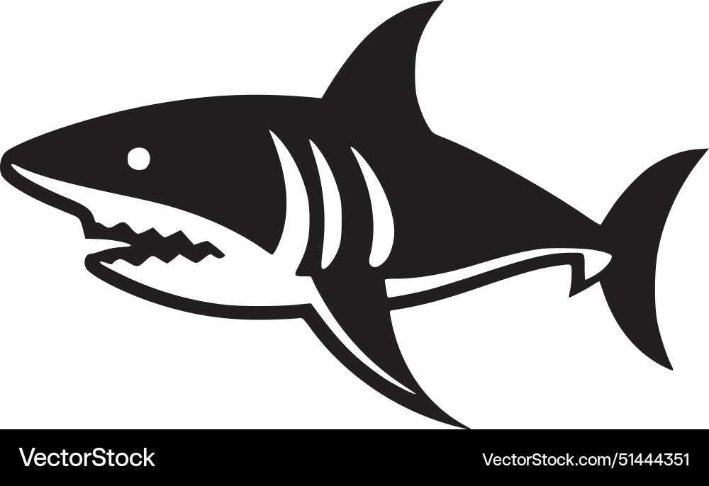 Shark - minimalist and simple silhouette Vector Image