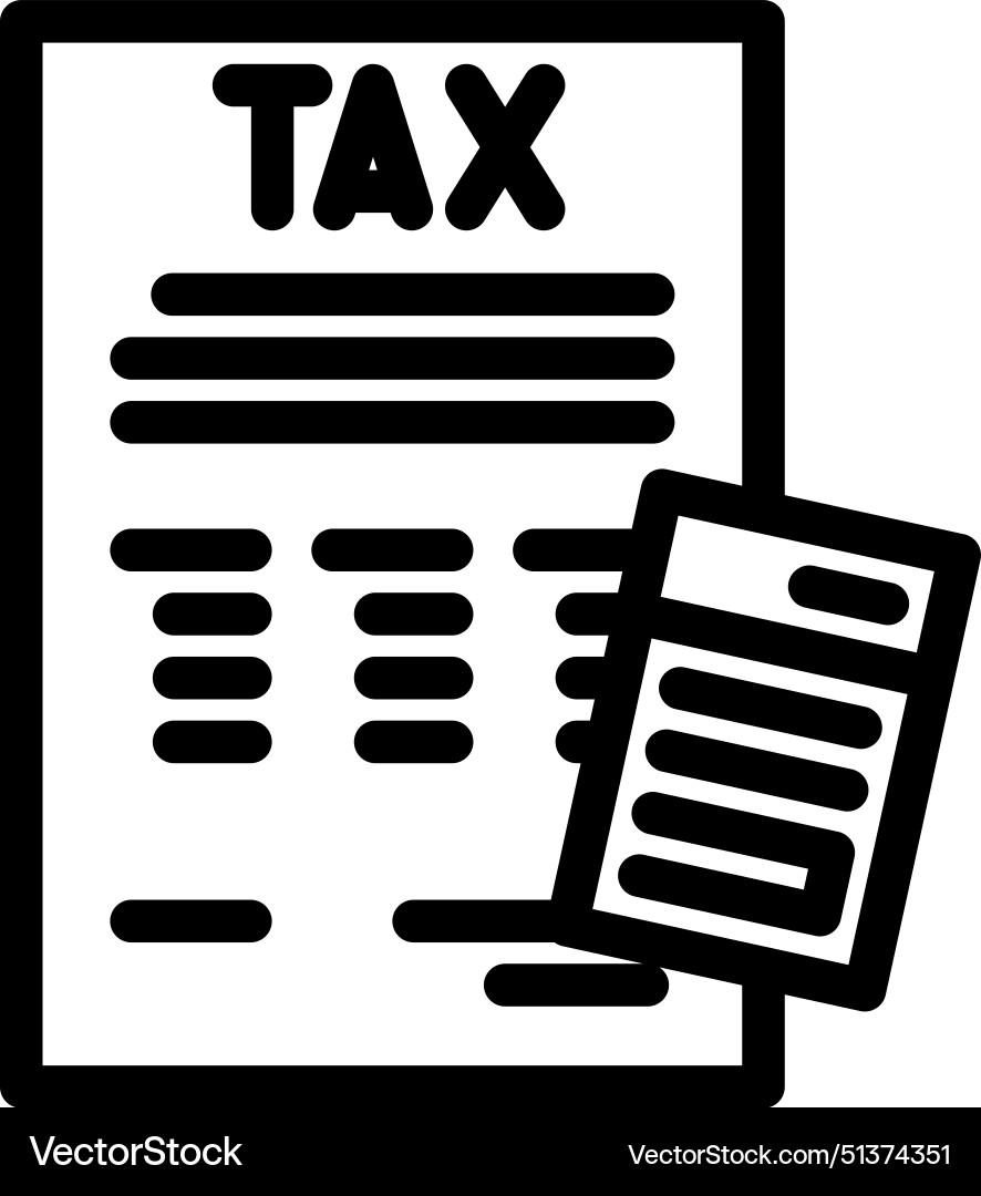 Tax compliance business process line icon Vector Image