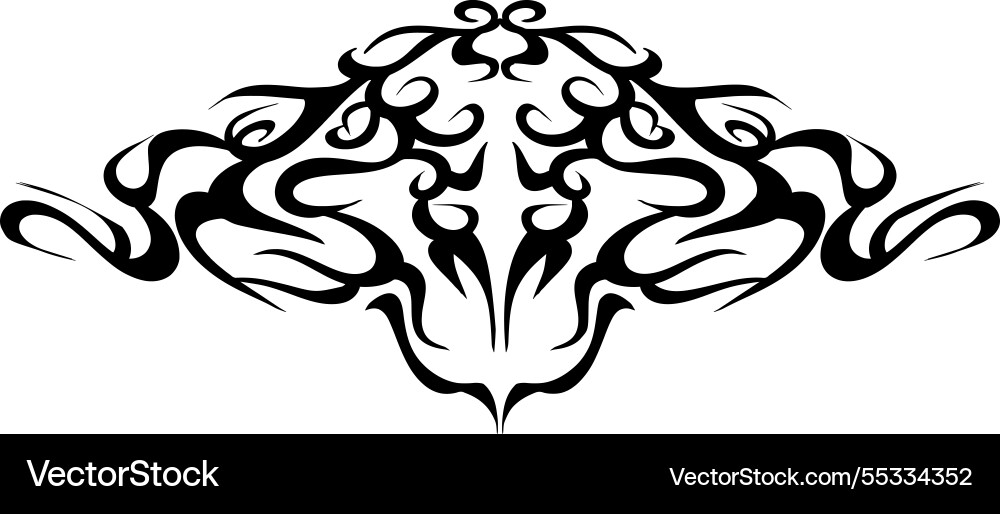 A symmetrical tribal tattoo design perfect Vector Image
